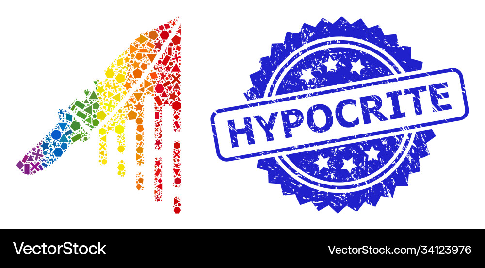 Textured hypocrite seal and bright geometric blood