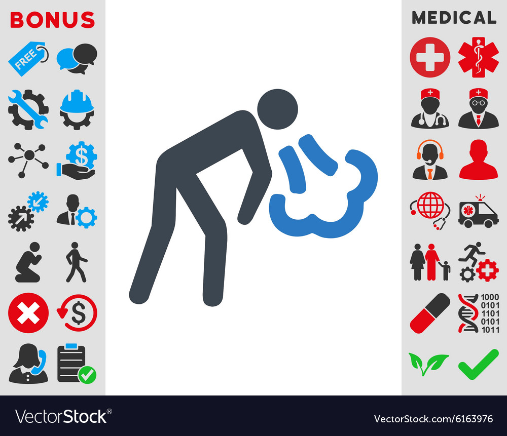 Vomiting icon Royalty Free Vector Image - VectorStock