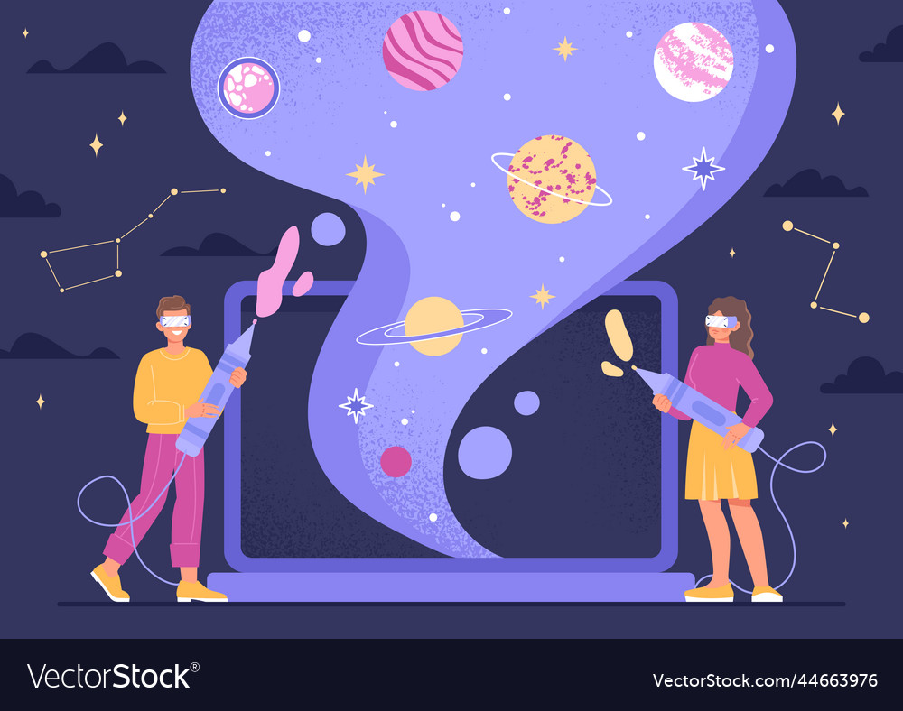 Vr game concept Royalty Free Vector Image - VectorStock