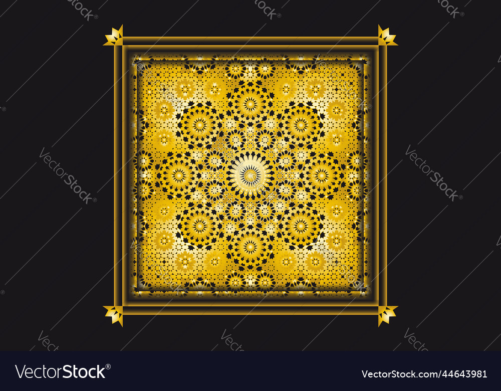Arabesque golden pattern background Royalty Free Vector