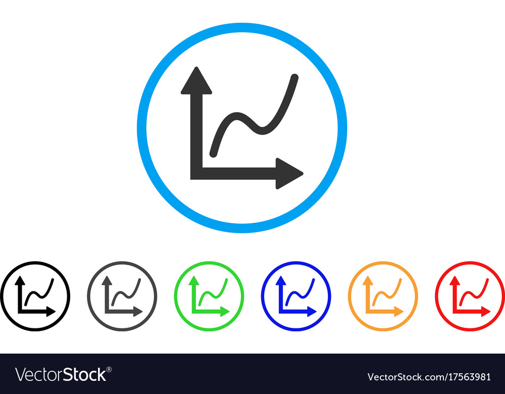 Chart rounded icon Royalty Free Vector Image - VectorStock