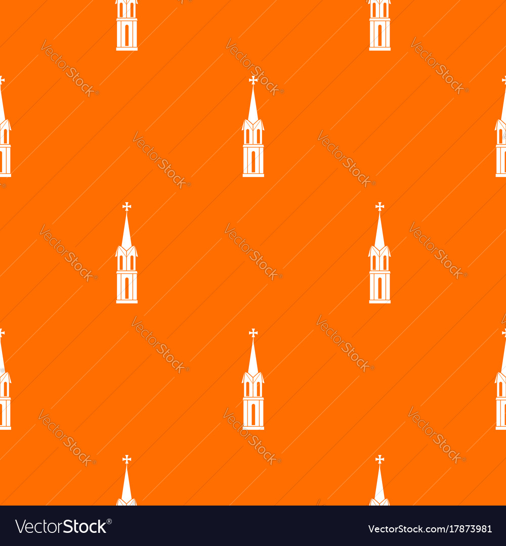 Church pattern seamless Royalty Free Vector Image