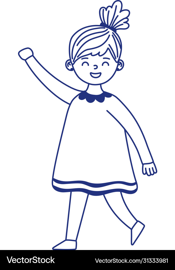 Isolated girl cartoon design Royalty Free Vector Image