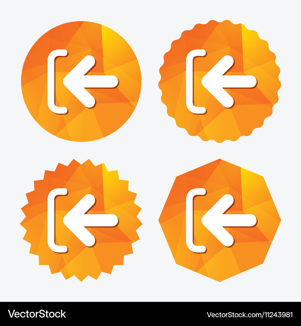 Login sign icon in symbol arrow Royalty Free Vector Image