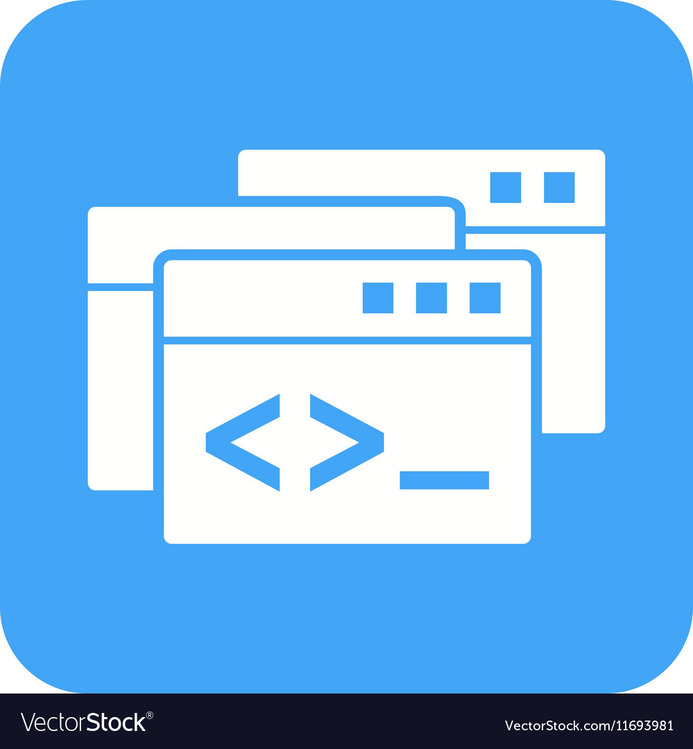 Programming Windows Royalty Free Vector Image - VectorStock