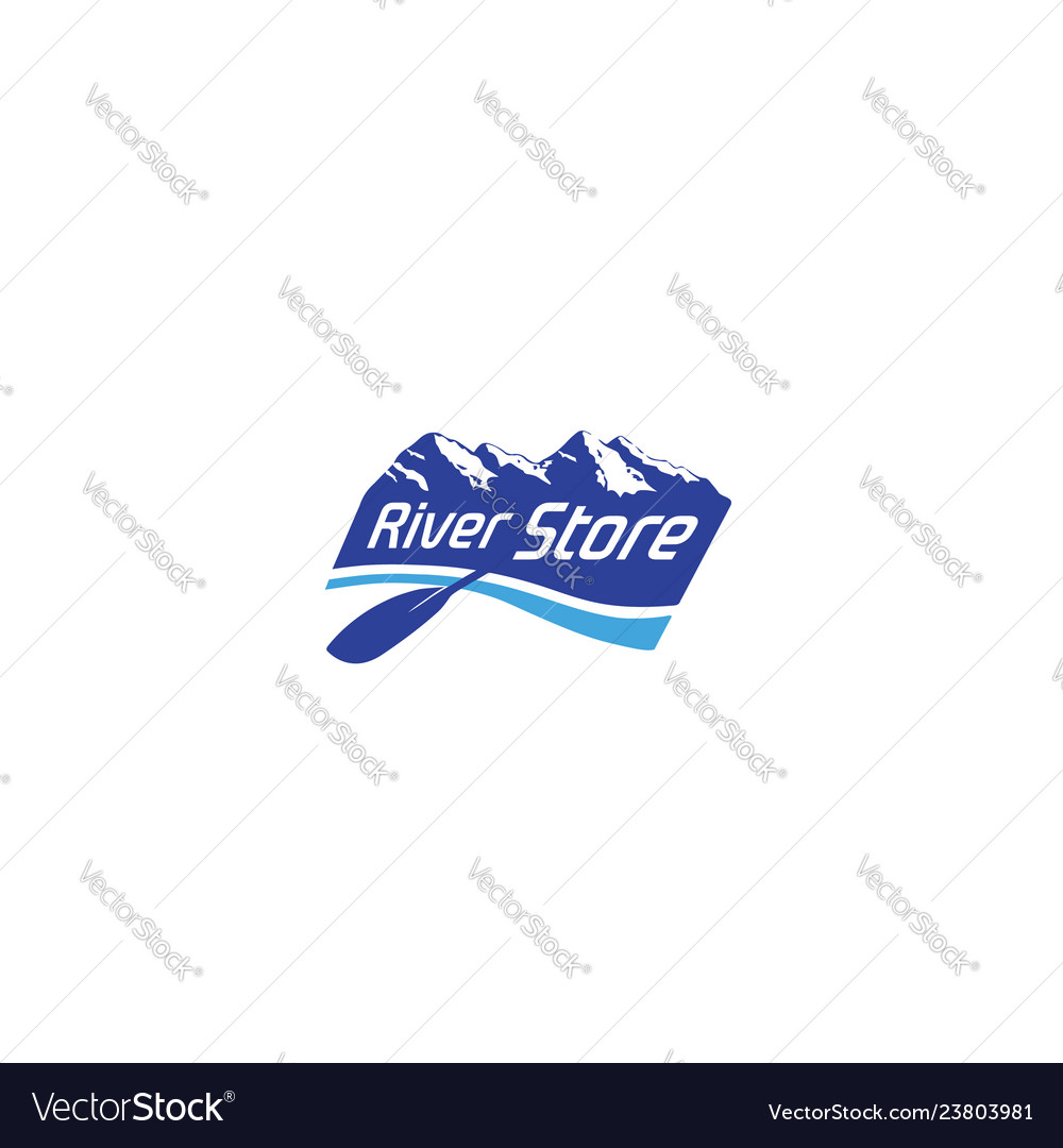 River-store-logo Royalty Free Vector Image - VectorStock