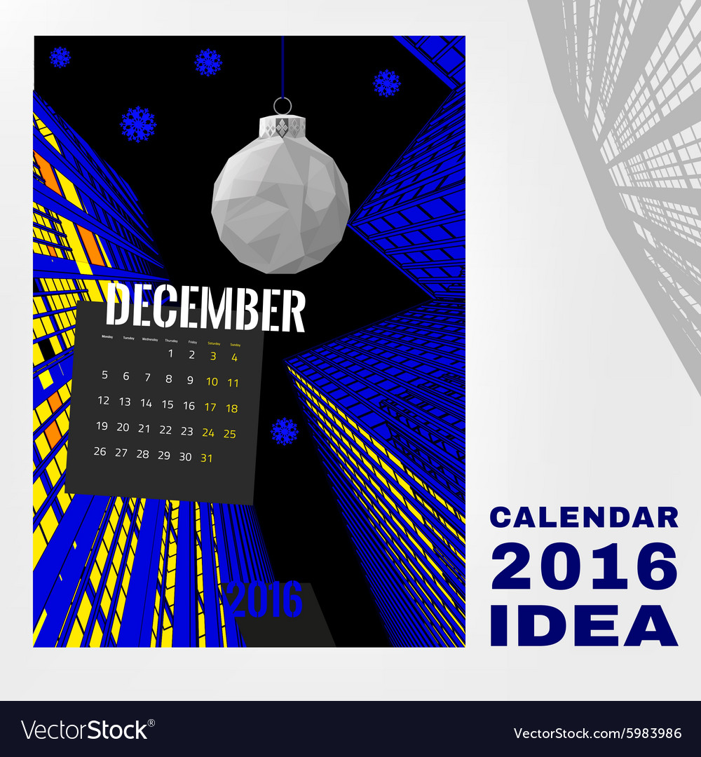 Calendar template Royalty Free Vector Image - VectorStock