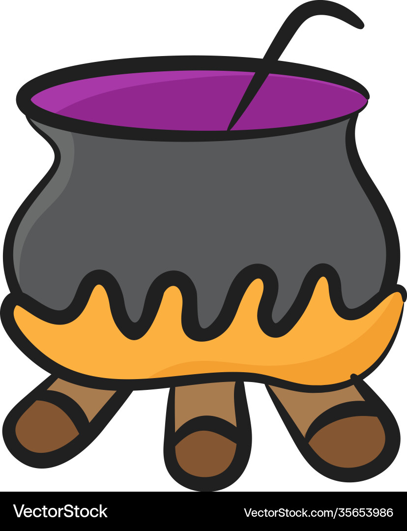Cauldron Royalty Free Vector Image - VectorStock