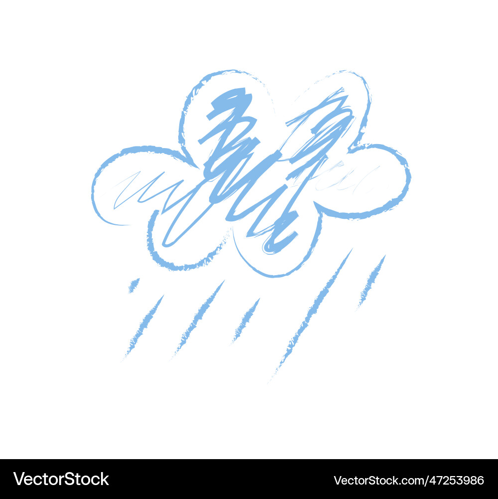 Cloud children drawing Royalty Free Vector Image