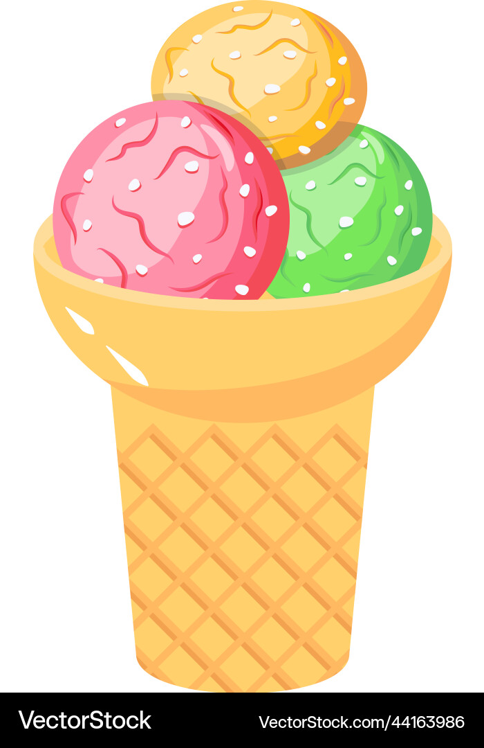 Grab a flat icon of ice cream Royalty Free Vector Image