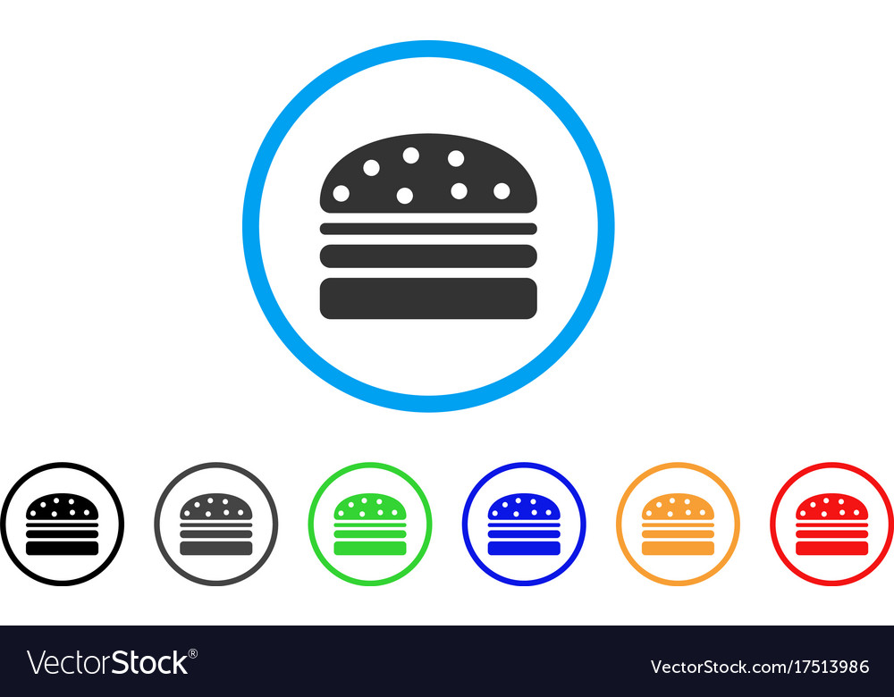 Hamburger rounded icon Royalty Free Vector Image