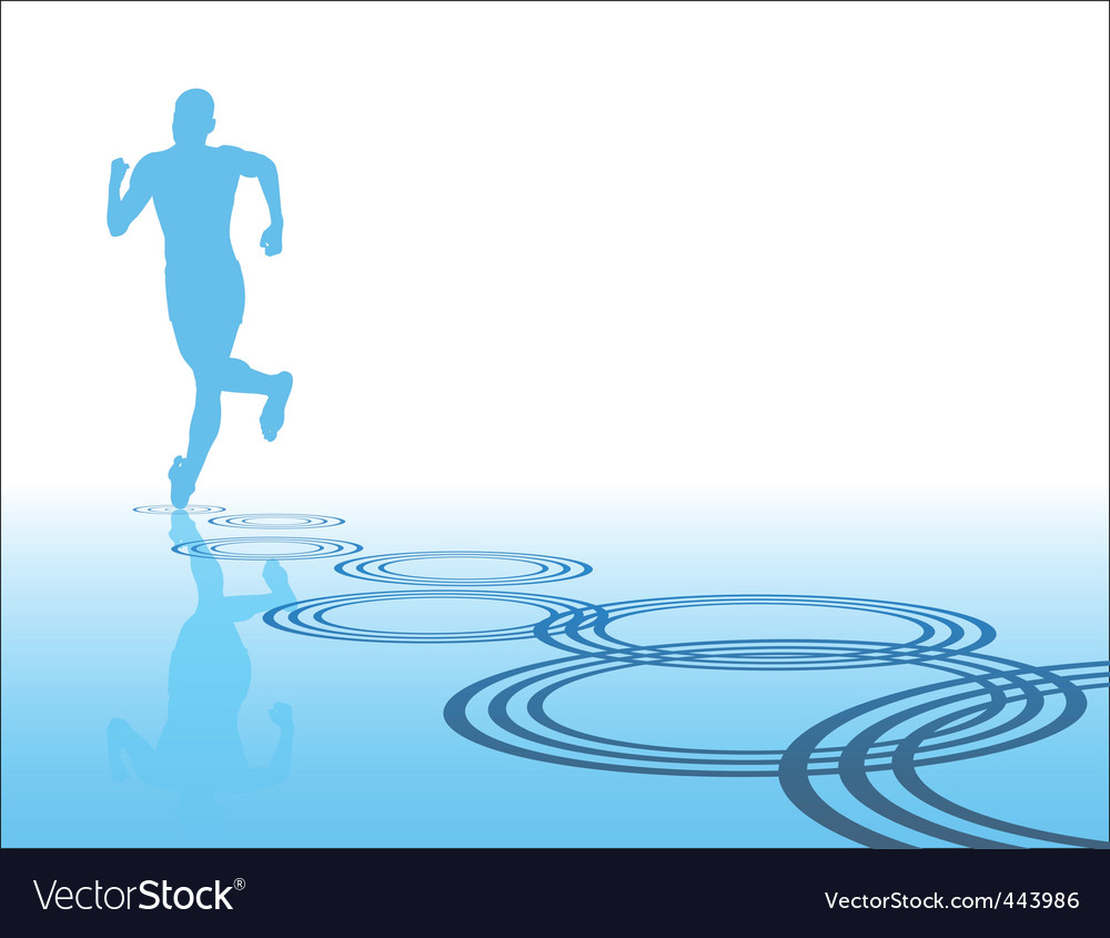 Lone runner Royalty Free Vector Image - VectorStock