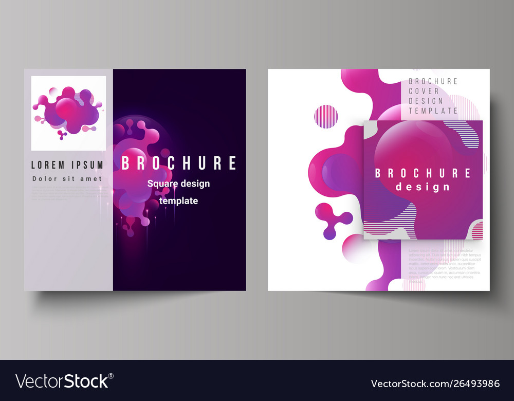 Minimal layout two square format Royalty Free Vector Image