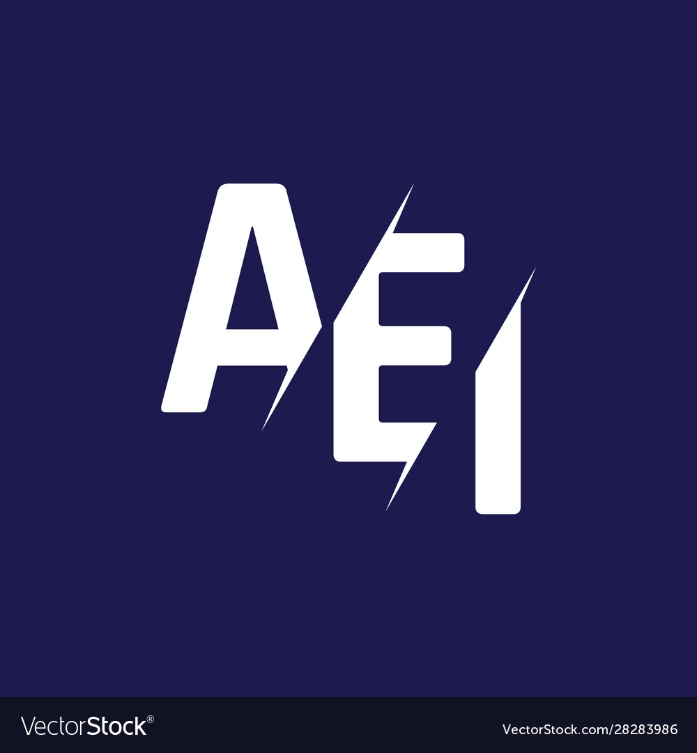 Monogram letters initial logo design aei Vector Image