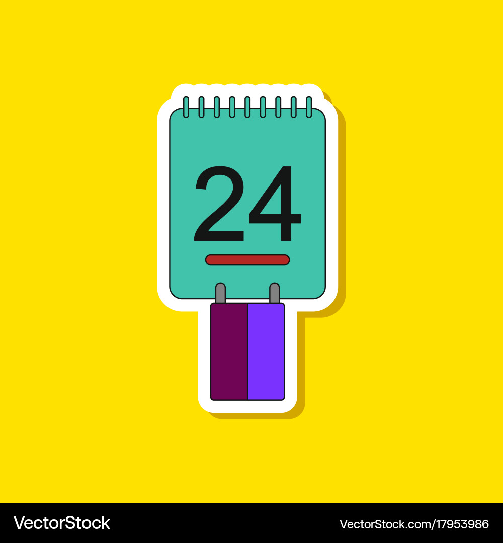 Paper sticker on stylish background calendar Vector Image
