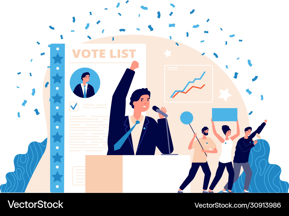 Political leader ideology strategy elections Vector Image