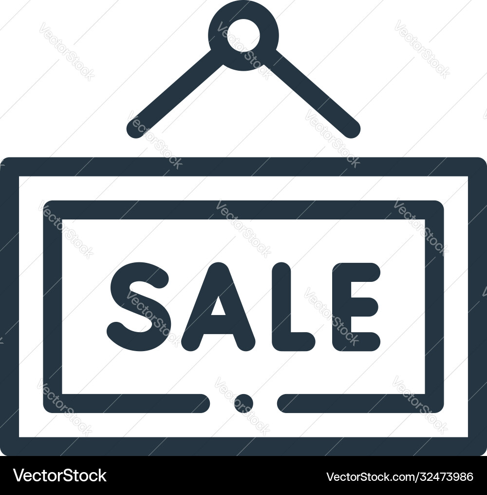 Sale sign icon isolated on white background Vector Image
