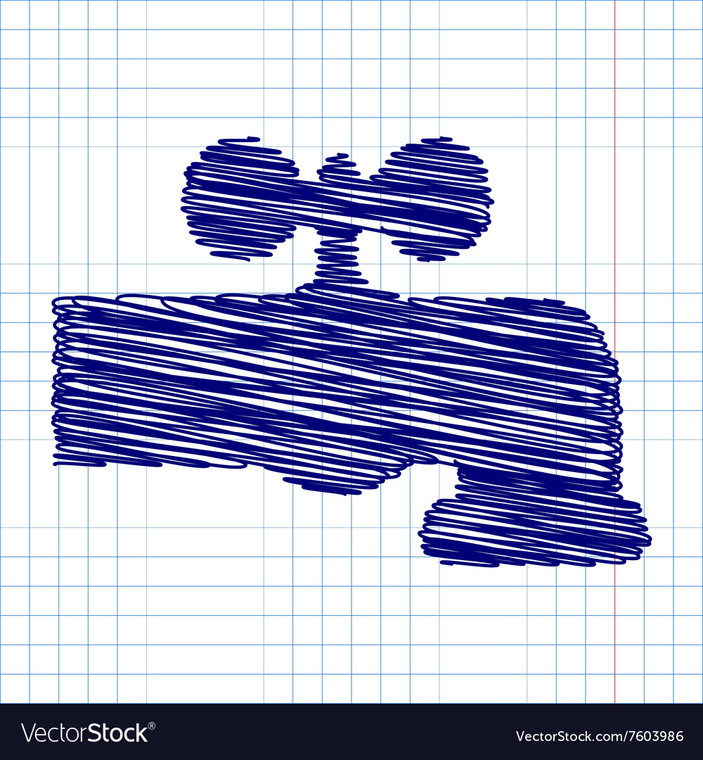 Scribble icon with pen effect Royalty Free Vector Image