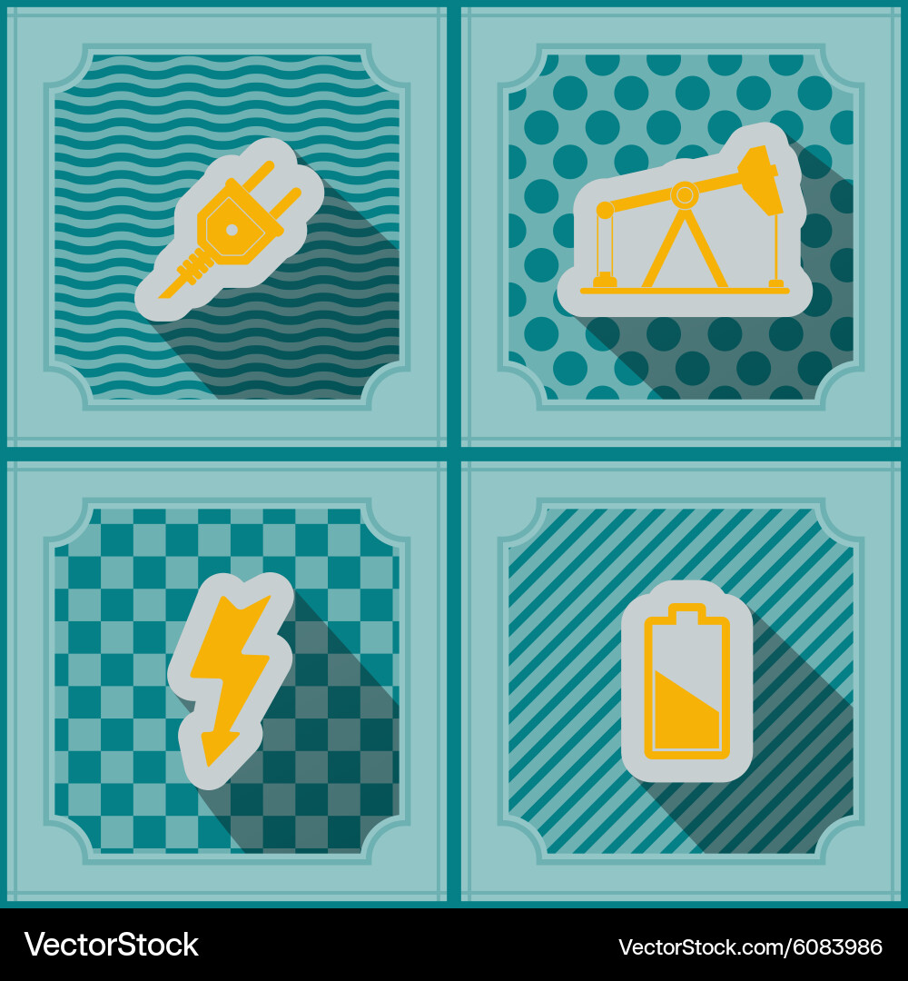 Seamless background with energy and power icons Vector Image