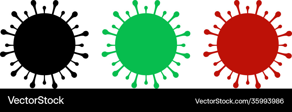 Set coronavirus cautions and covid-19 symbols Vector Image