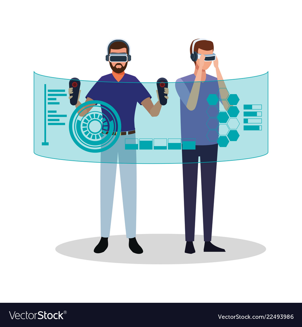 Virtual reality technology Royalty Free Vector Image