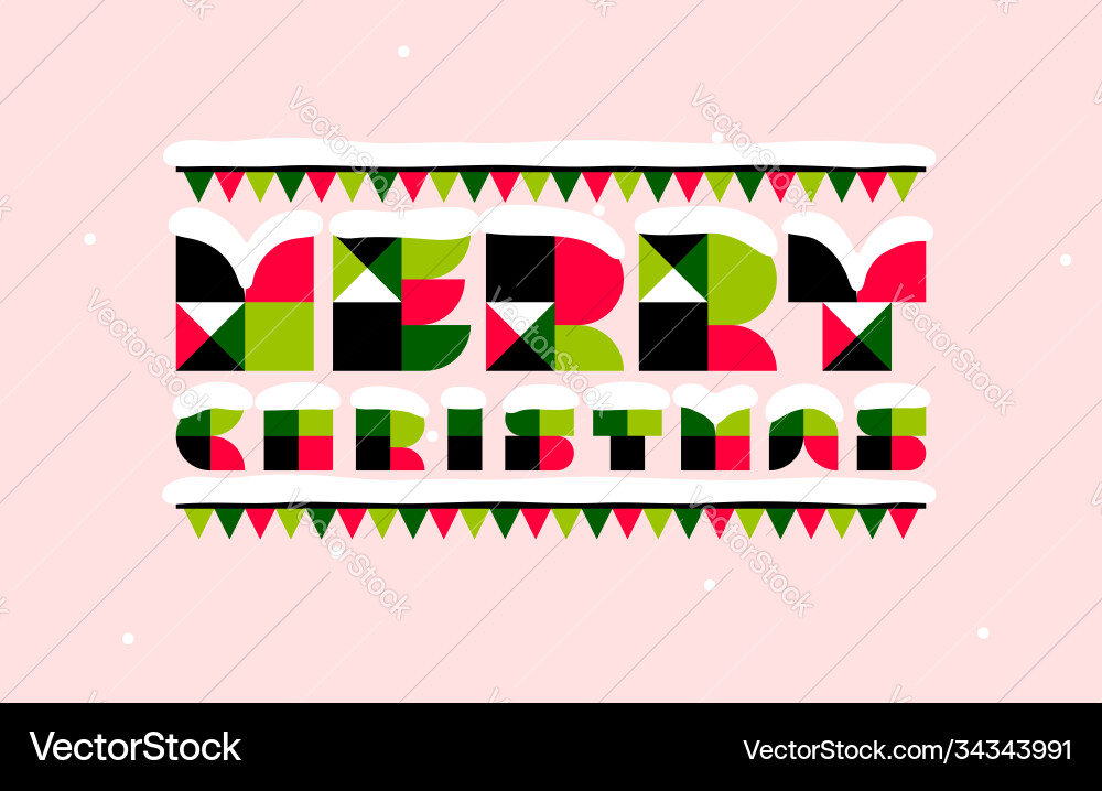 Abstract christmas design with holiday greetings Vector Image