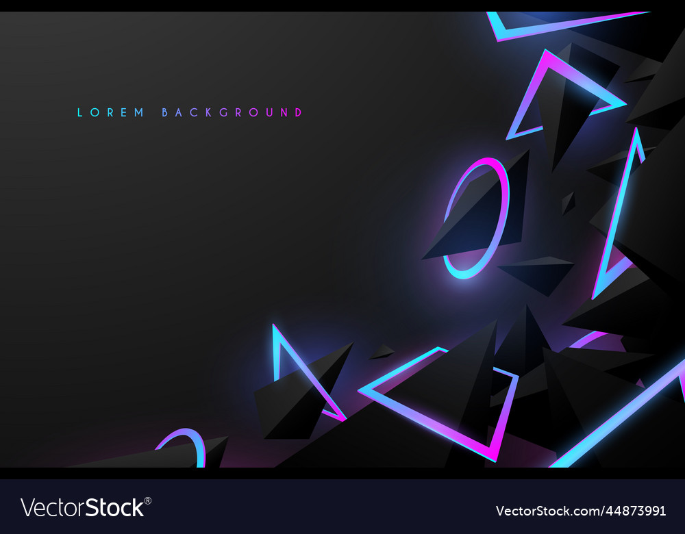 Abstract neon color shapes Royalty Free Vector Image