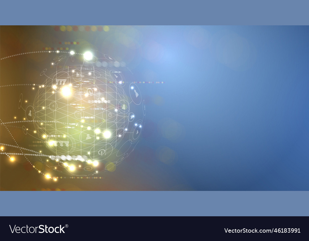 Artificial intelligence technology web background Vector Image
