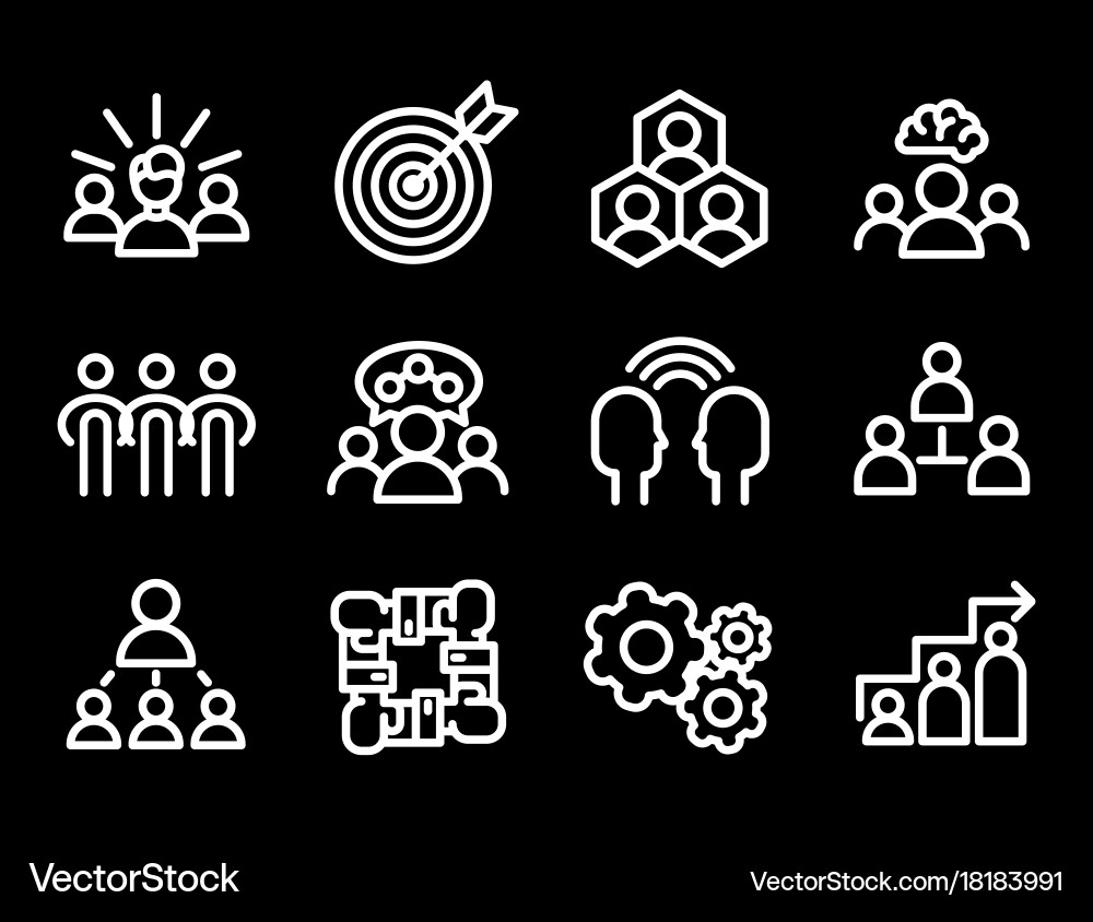 Business team building people Royalty Free Vector Image