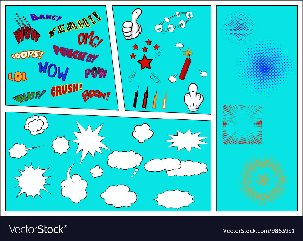 Comics book element Royalty Free Vector Image - VectorStock