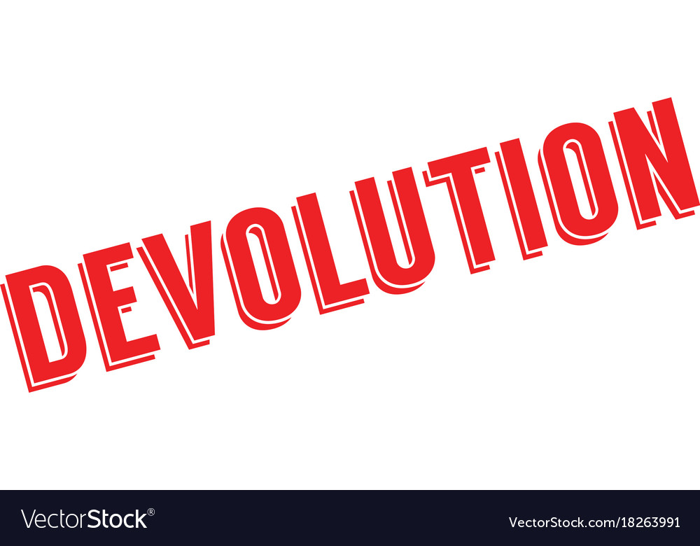 Devolution rubber stamp Royalty Free Vector Image