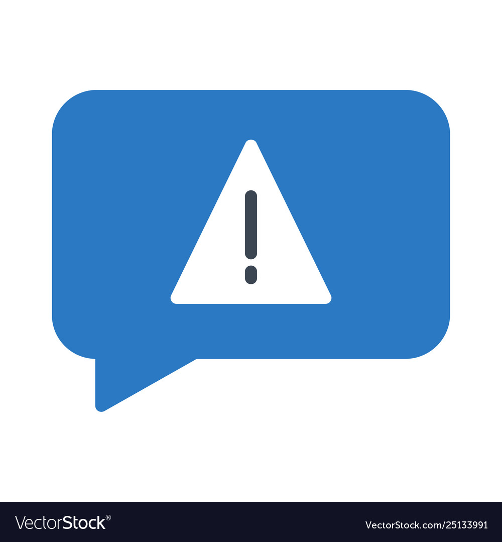 Error bubble Royalty Free Vector Image - VectorStock