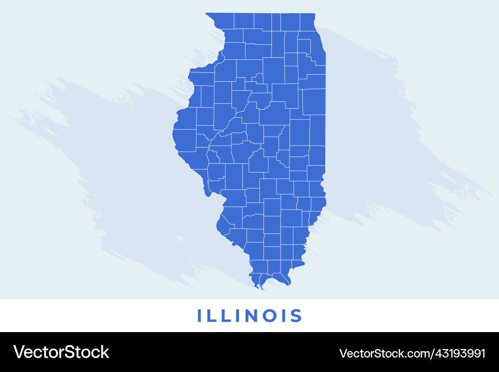National map of illinois Royalty Free Vector Image