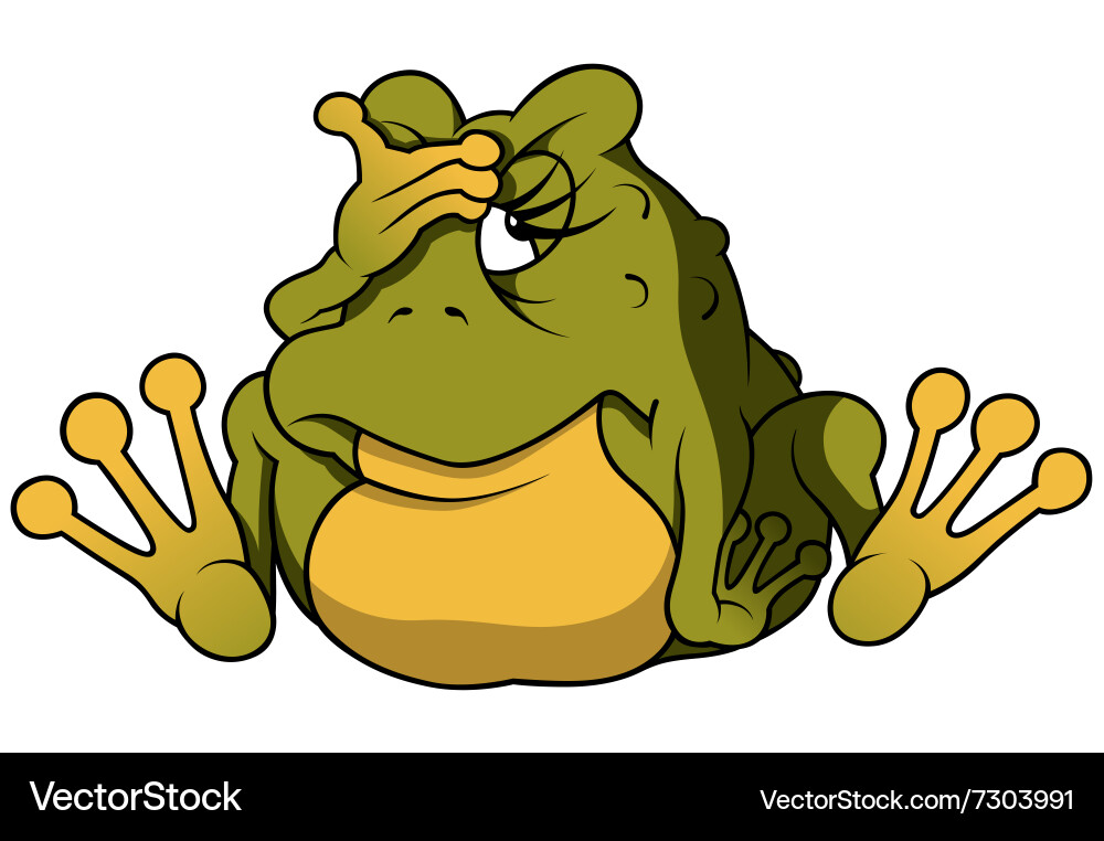 Sitting frog Royalty Free Vector Image - VectorStock