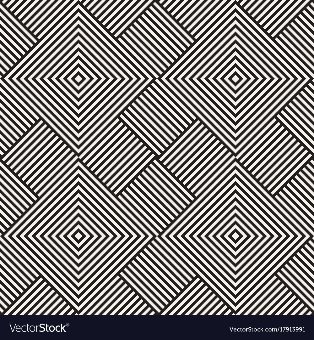 Stylish Lines Maze Lattice Ethnic Monochrome Vector Image