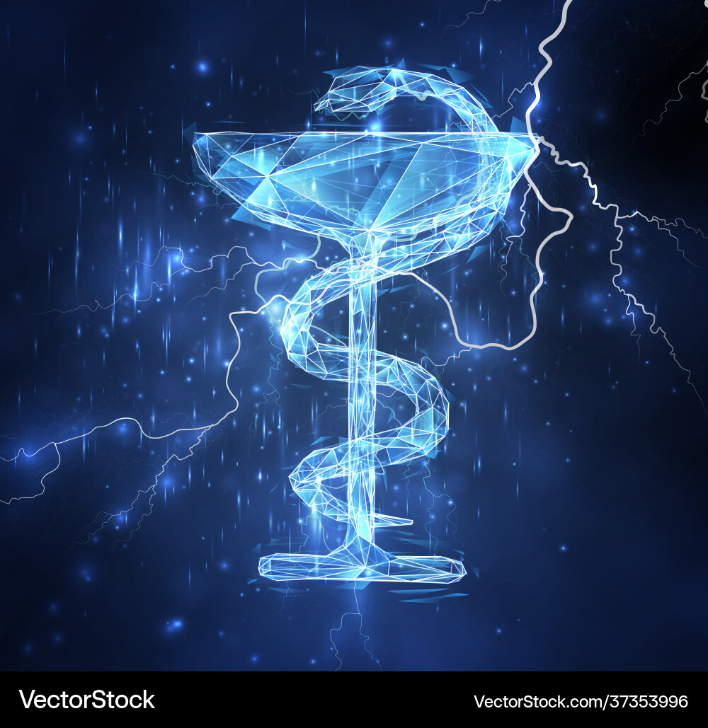 3d object on a background blue sky lightning Vector Image