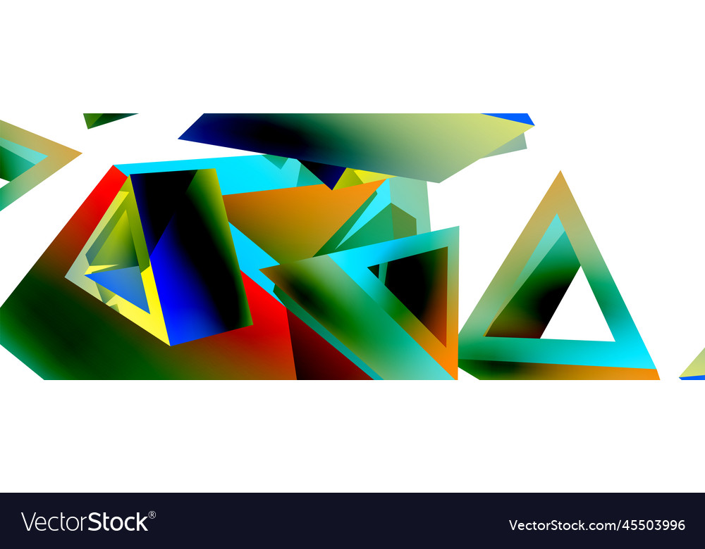 3d triangle abstract background basic shape Vector Image
