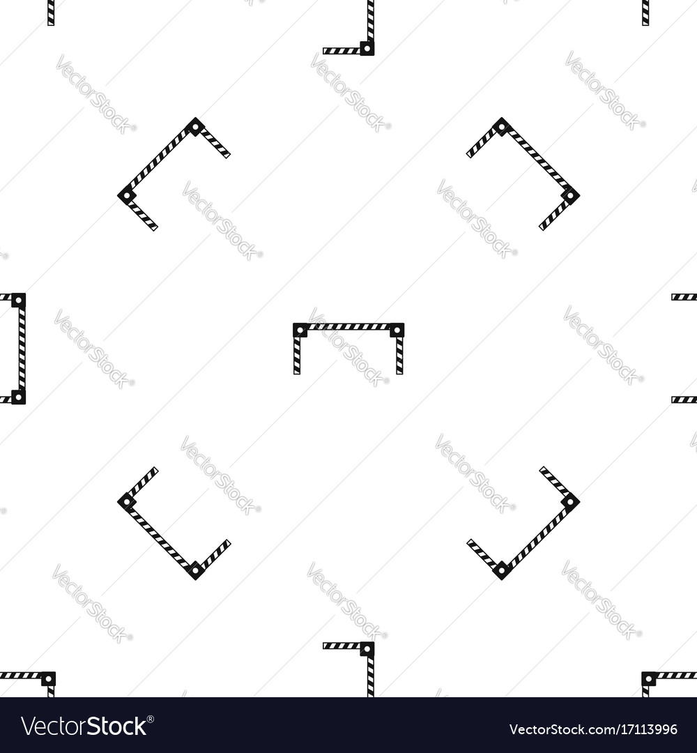 Barrier pattern seamless black Royalty Free Vector Image