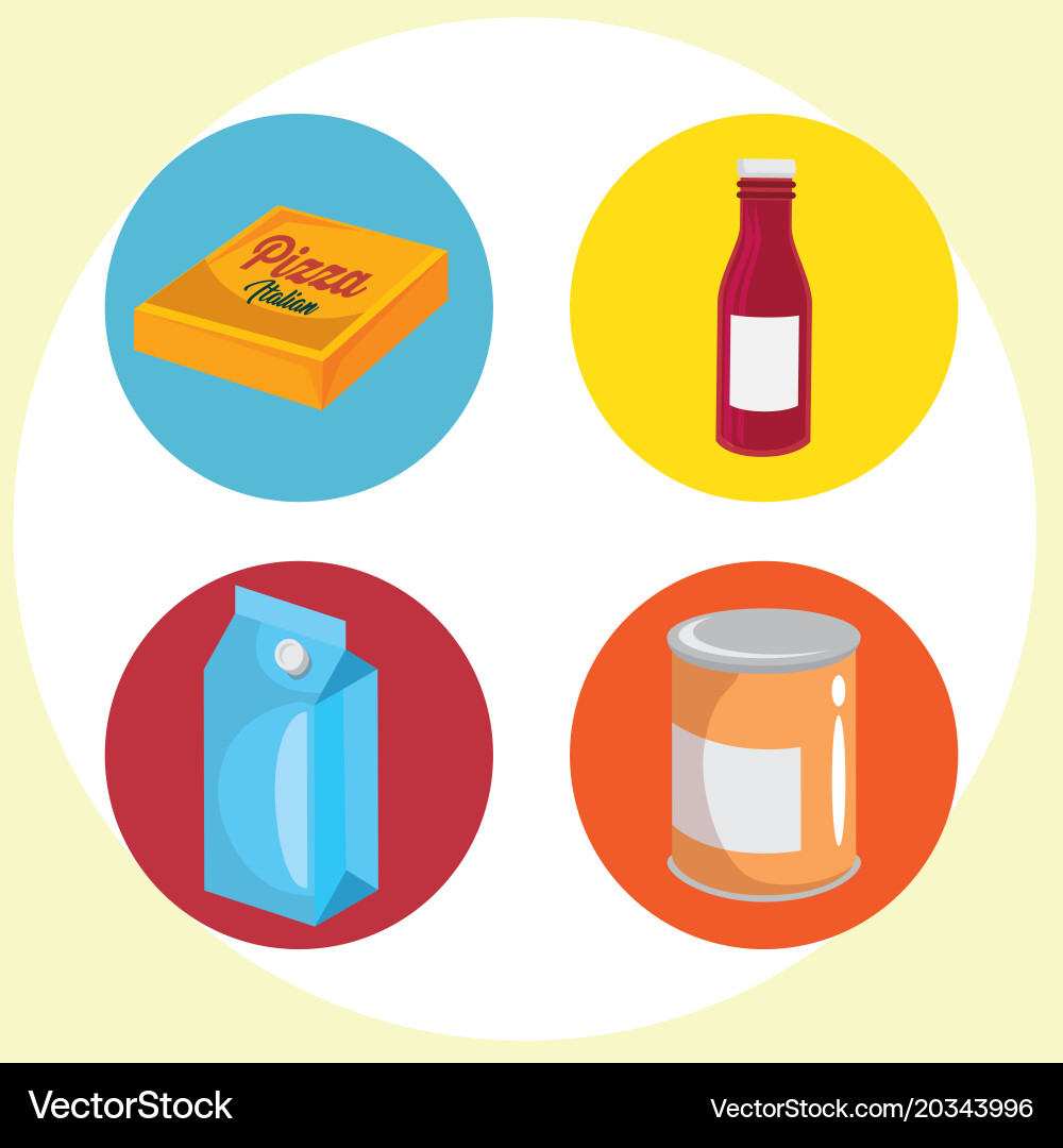 Commercial marketing set icons Royalty Free Vector Image