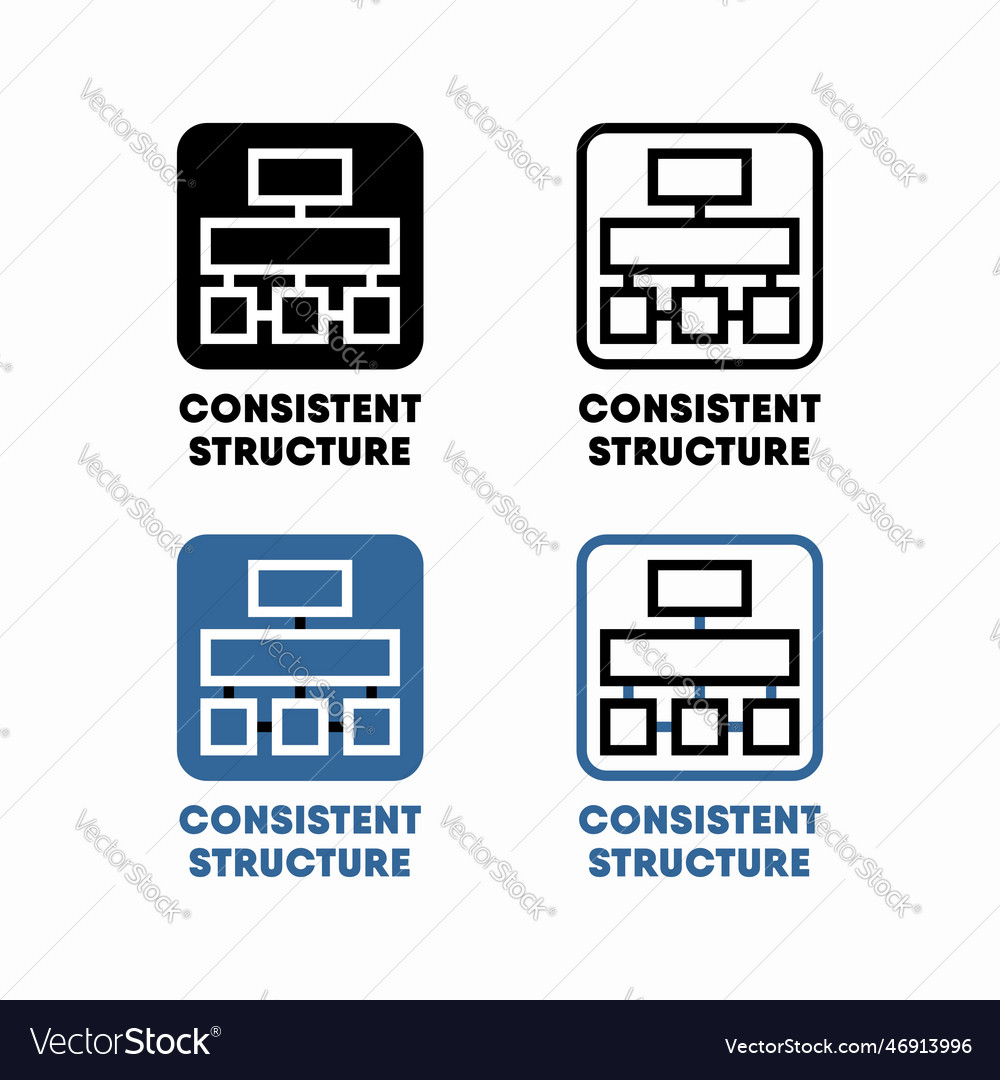 Consistent structure information sign Royalty Free Vector