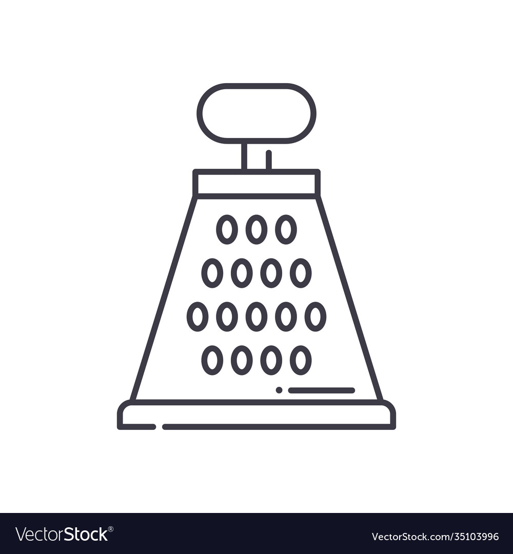 Grater icon linear isolated thin Royalty Free Vector Image