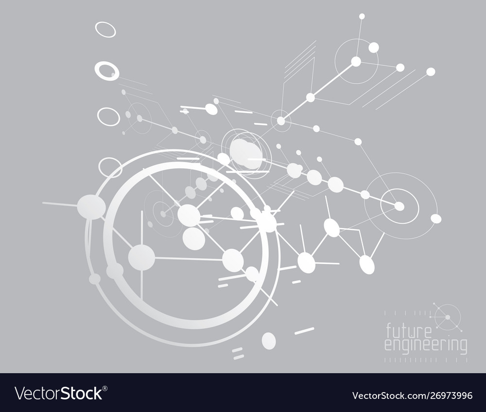 Mechanical engineering technology abstract Vector Image