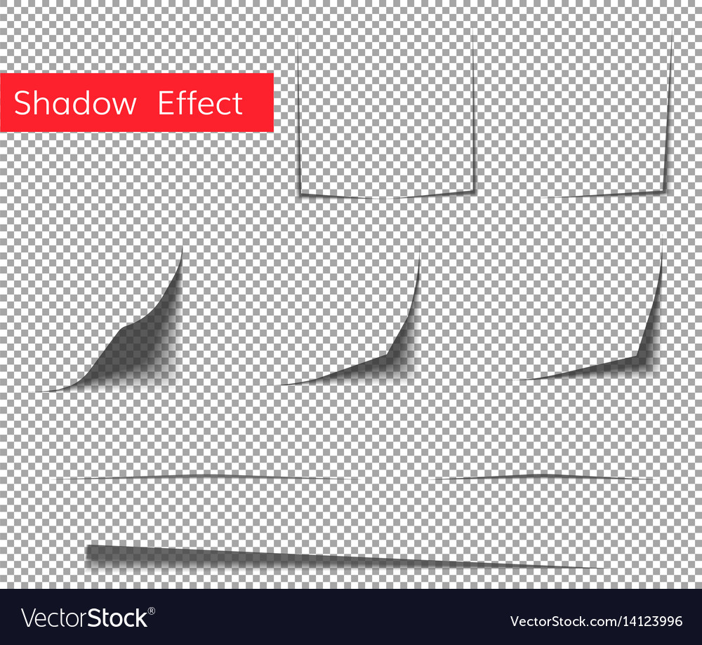 Paper curl shadow effect Royalty Free Vector Image