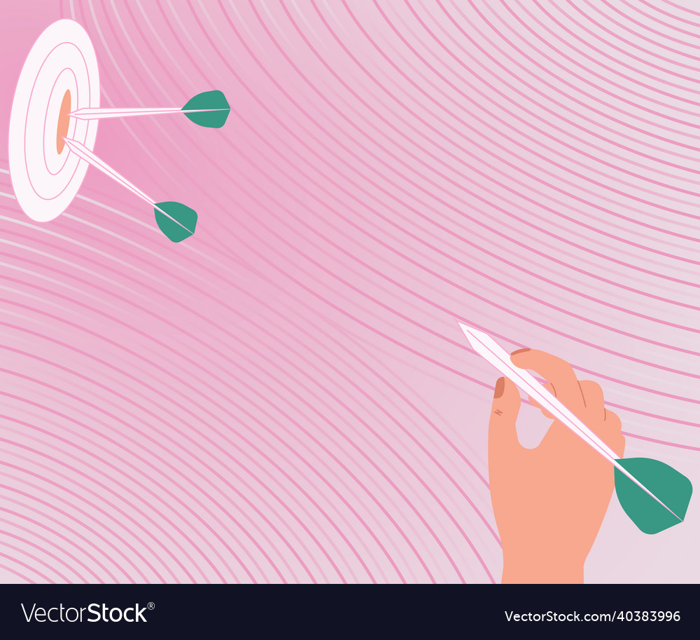 Presenting message hitting target concept Vector Image