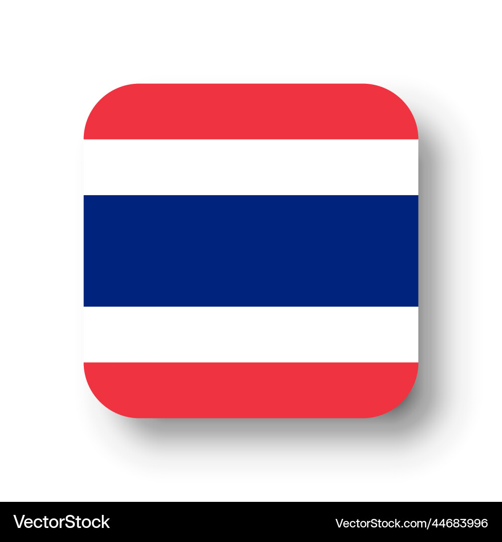 Rounded square flag of thailand Royalty Free Vector Image