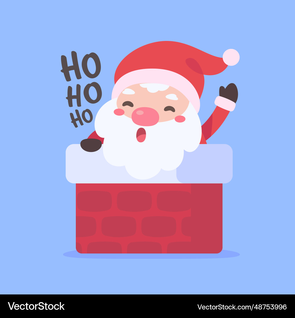 Santa claus and gift boxes christmas card Vector Image