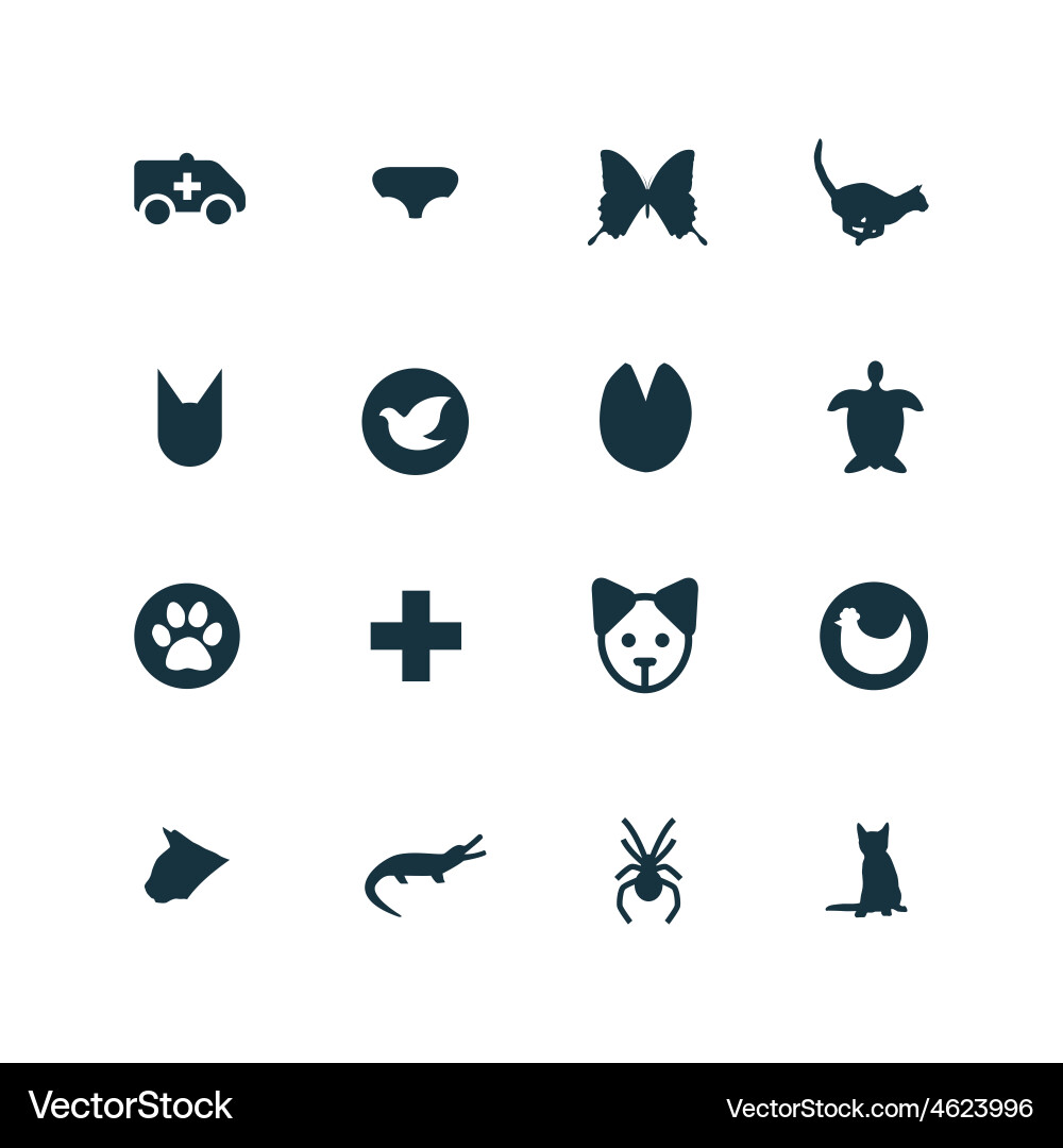 Set of animals pets icons Royalty Free Vector Image