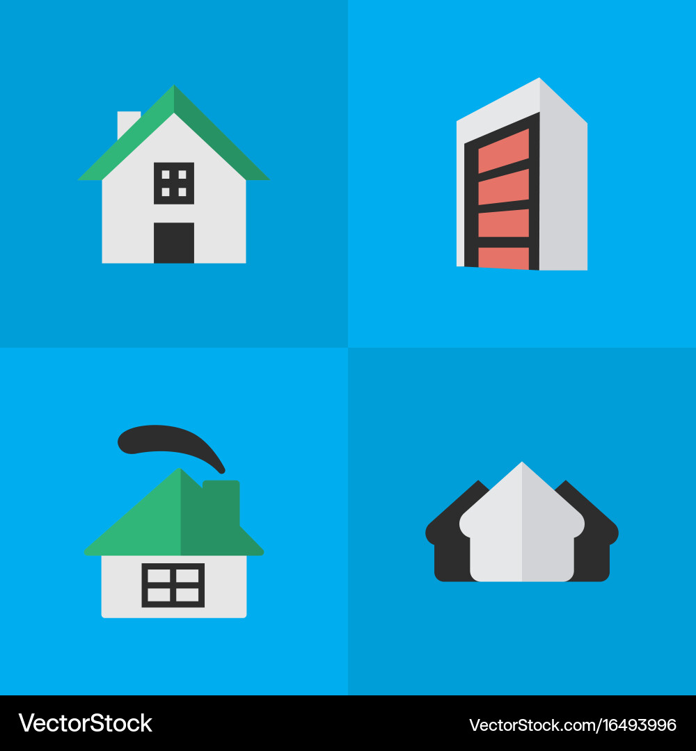 Set of simple real icons Royalty Free Vector Image