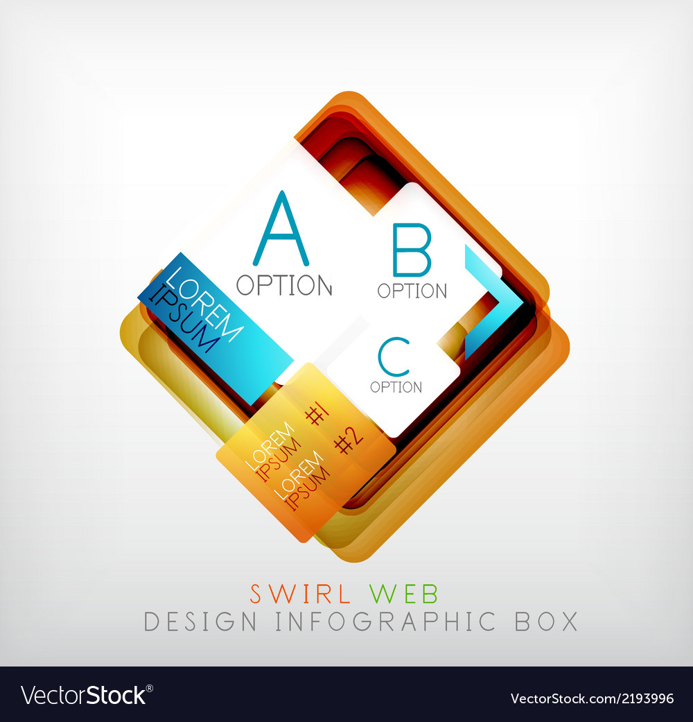 Square geometric shaped web design boxes Vector Image