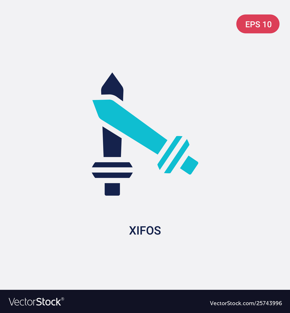 Two color xifos icon from greece concept isolated Vector Image Two color xifos icon from greece concept isolated Vector Image